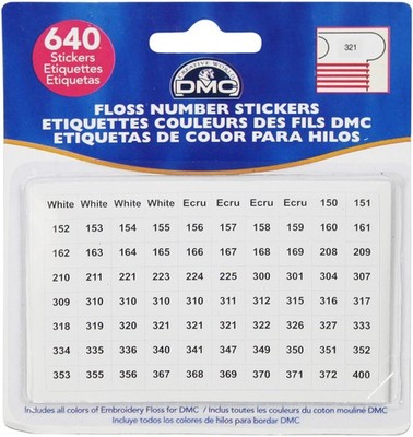 12 Pack - DMC Floss Number Stickers-640 Labels - 6103 | eBay