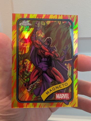 2025 Topps Chrome Marvel Magneto Human Torch Refractor 15/39 SSP! | eBay