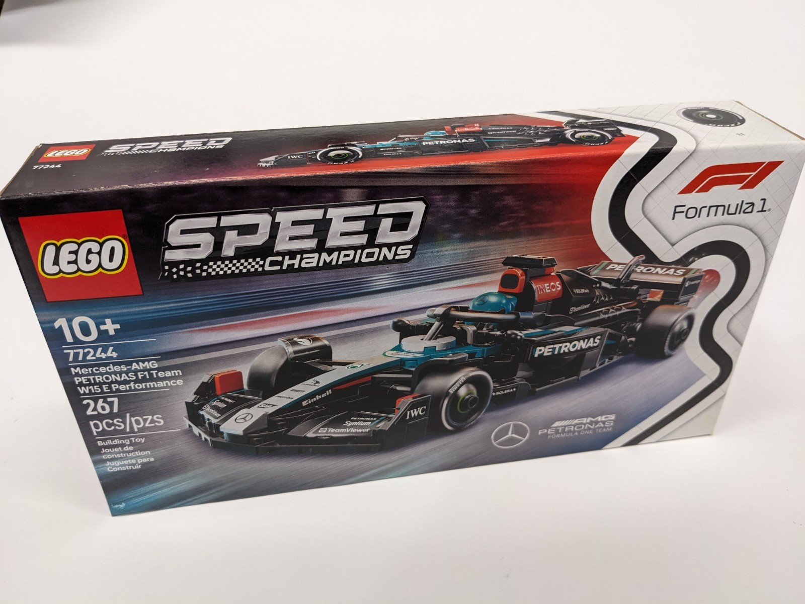 LEGO SPEED CHAMPIONS Mercedes-AMG F1 W15 Race Car 77244 George Kimi ...
