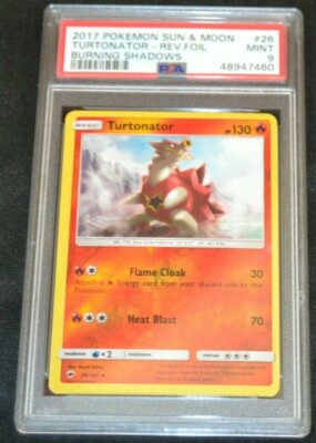 Reverse Holo Foil Turtonator 26/147 Burning Shadows Set Pokemon Cards ...