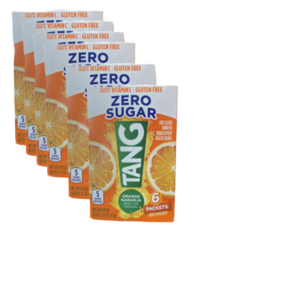 Tang Orange Singles Drink Mix Zero Sugar 6 Boxes (36 Packs) Best by ...