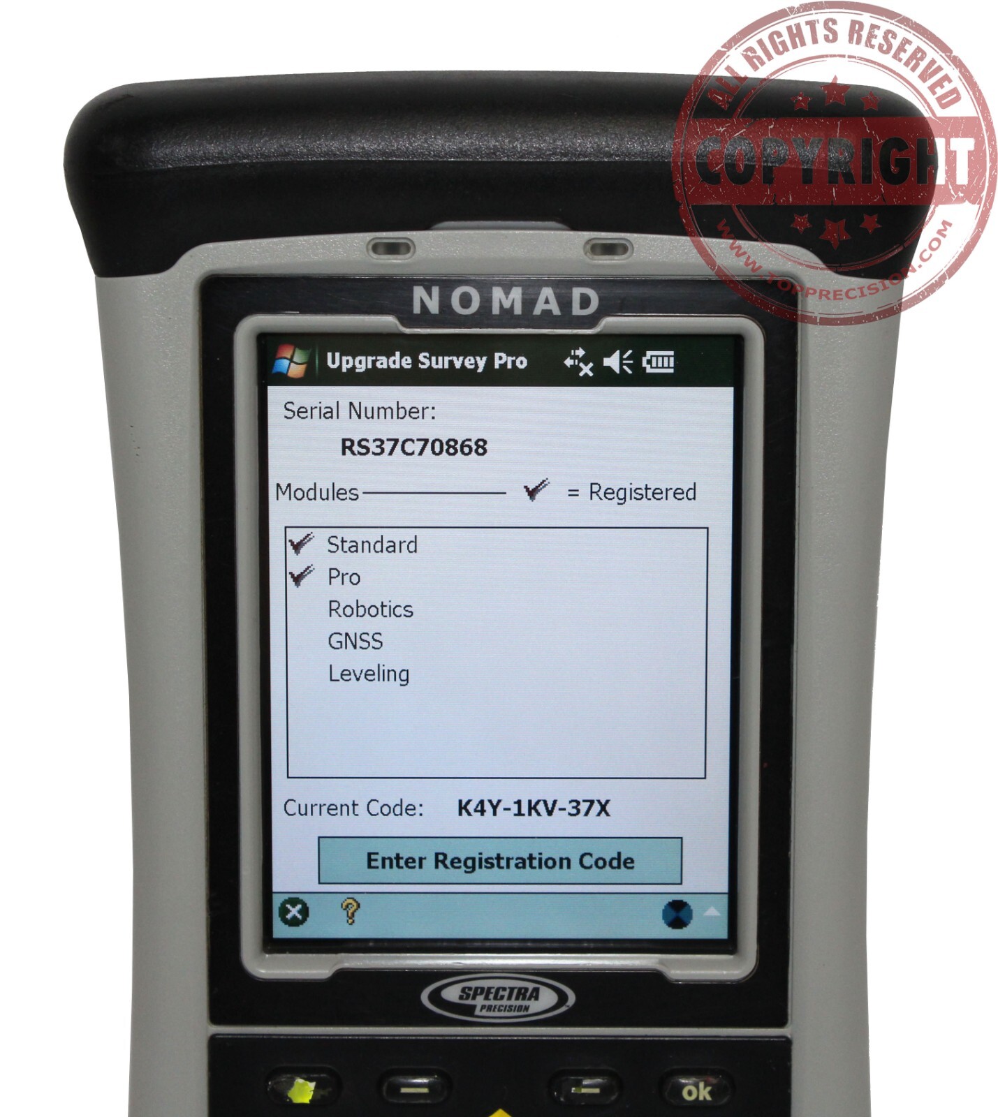 SPECTRA NOMAD SURVEY PRO DATA COLLECTOR, TOTAL STATION, TRIMBLE, TOPCON ...