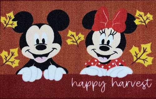 Disney Mickey Mouse Minnie Autumn Fall Accent Rug 20"x32 Happy Harvest ...