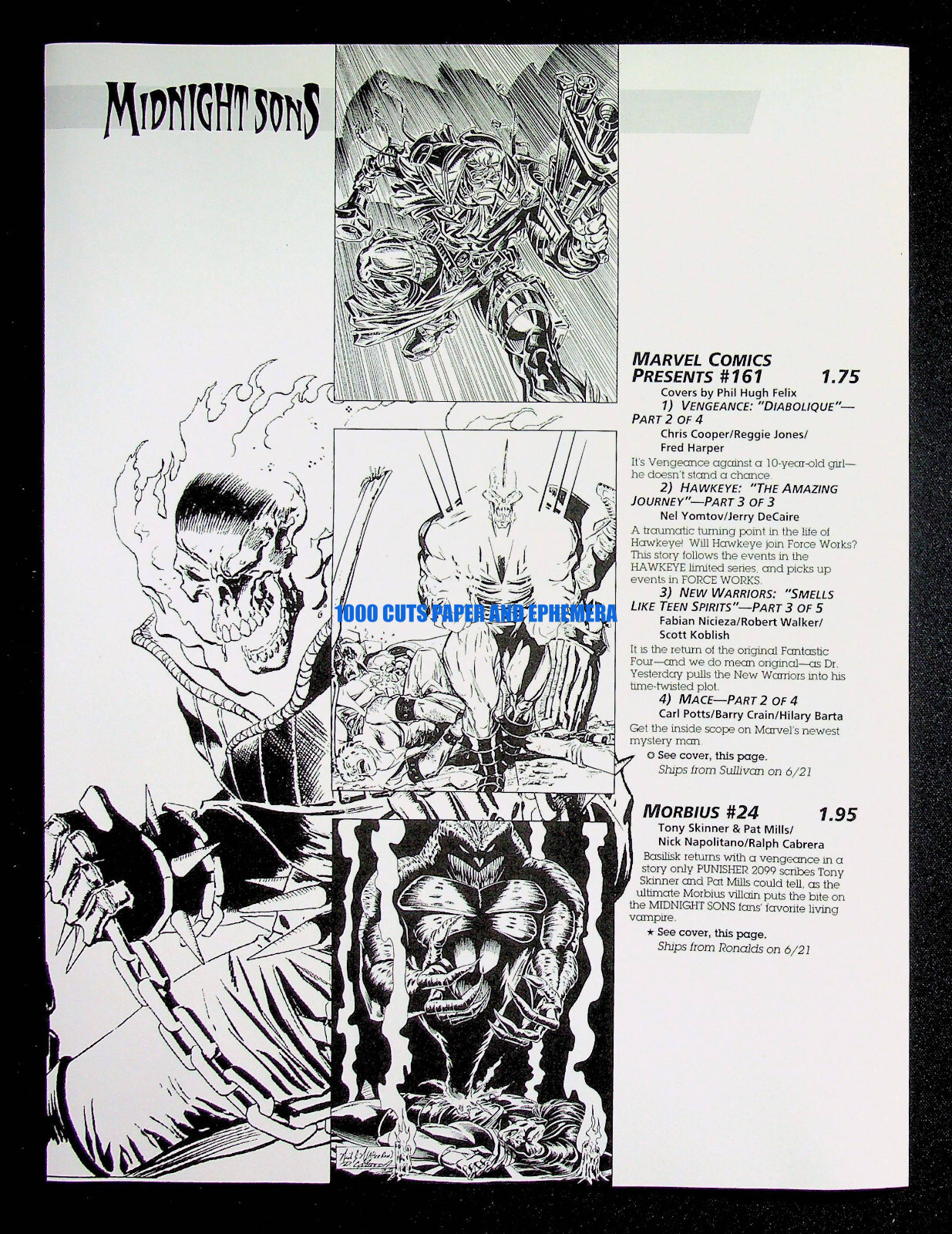 Ghost Rider + Morbius Marvel Comics 1994 Trade Print Magazine Ad Poster ...