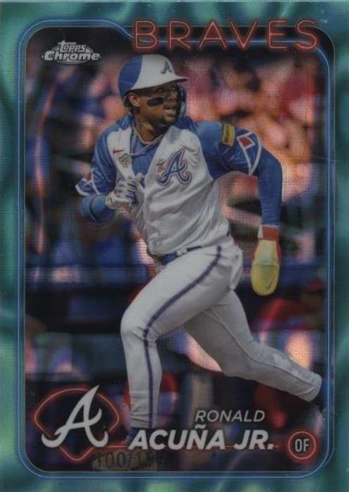 2024 Topps Chrome - Ronald Acuña Jr. #250 Aqua Lava Refractor /199 for ...