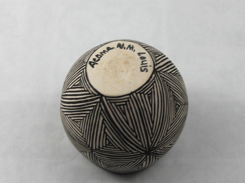 Acoma New Mexico Pueblo Pot by Louis Snowflake Pattern | eBay