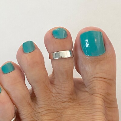 Sterling Silver High Polish Band Toe Ring, Midi Ring, Pinky Ring ...