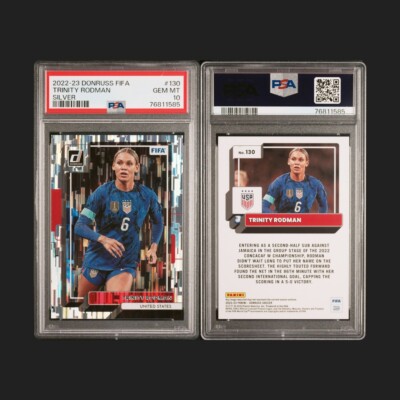 2022-23 Panini Donruss FIFA Trinity Rodman Silver PSA 10 GEM MINT #130 ...