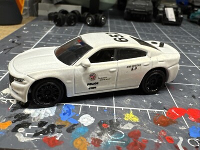 Custom Matchbox LAPD Bomb Detection K-9 White Dodge Charger | eBay