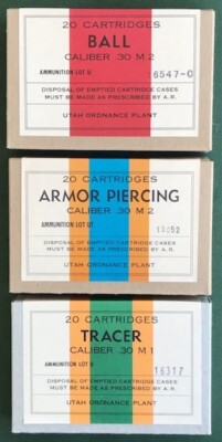 UTAH ORDNANCE WWII CAL. .30 NEW REPLICA 20 ROUND AMMO BOXES-3 LABEL ...