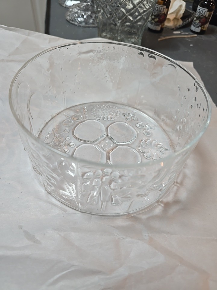 IITTALA FLORA 5" Round Glass Bowl - Oiva Toikka Design Made in Finland ...