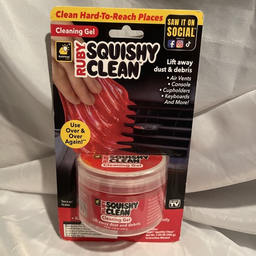 Ruby Squishy Clean Cleaning Gel: Lift Away Dust & Debris Auto/Home ...