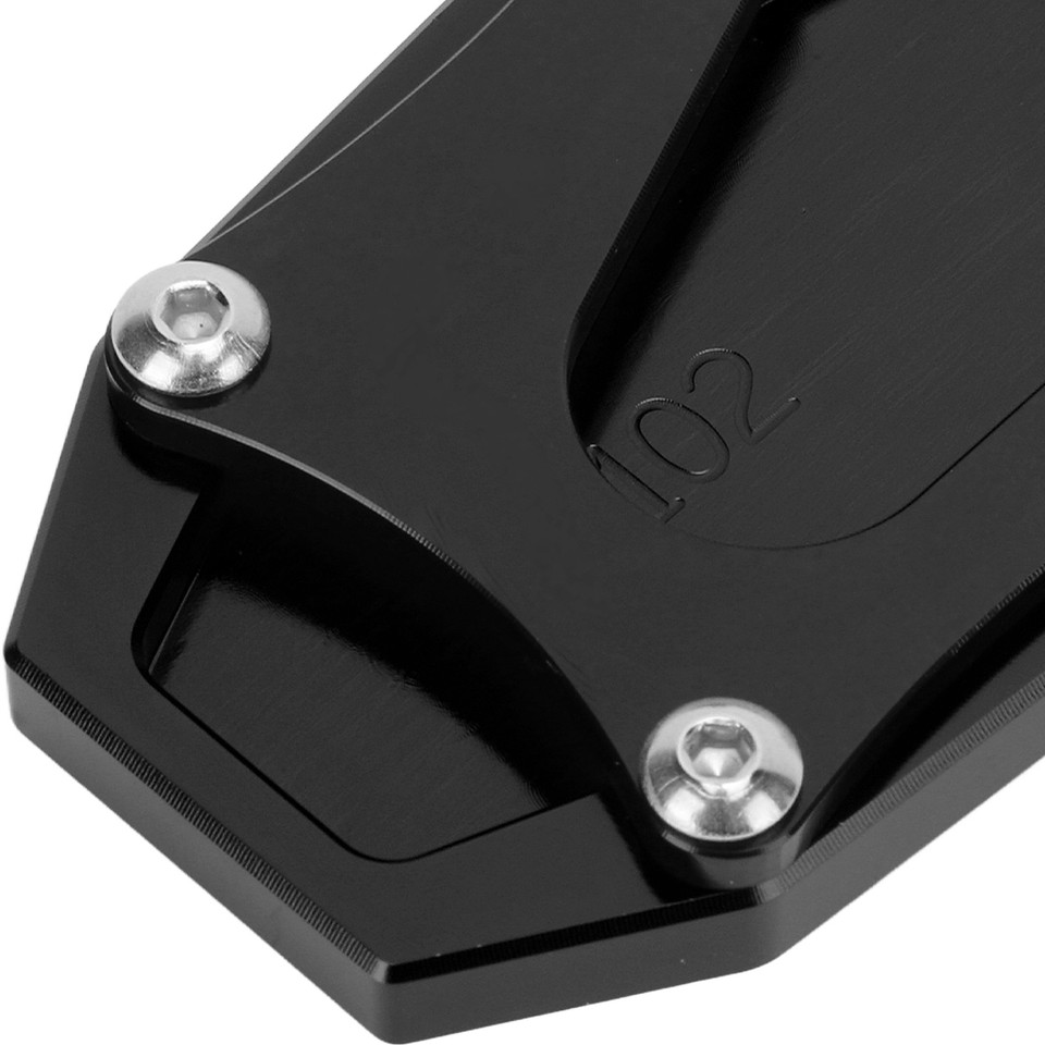 ⁺Black Side Stand Pad Extension Kickstand Extender Plate Motorcycle ...