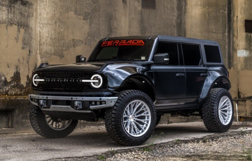 FERRADA FTR9 MACHINED SILVER WHEELS RIMS FOR FORD BRONCO 22X12 -44 ...