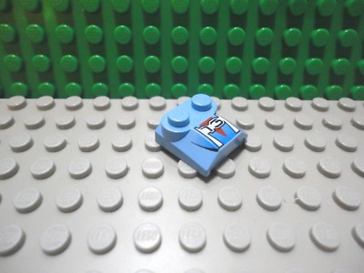 Lego 1 Medium Blue 2x2 sloped printed brick block 2 studs with 13 | eBay