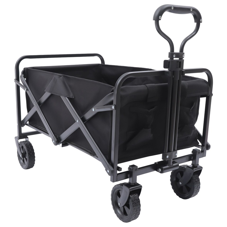 Heavy Duty Foldable Folding Trolley Beach Camping Festival Cart 4 ...