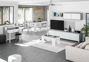 KIT PARETE ATTREZZATA ALIDA CM. 41X200X43H BIANCO/CEMENTO | eBay