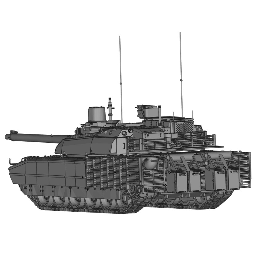 3D Printed 1/72/87/144 French Leclerc AZUR Main Battle Tank Unpainted ...