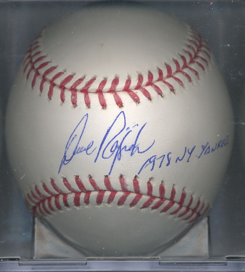 Dave Rajsich 1978 New York Yankees Autographed Signed OML Baseball COA ...