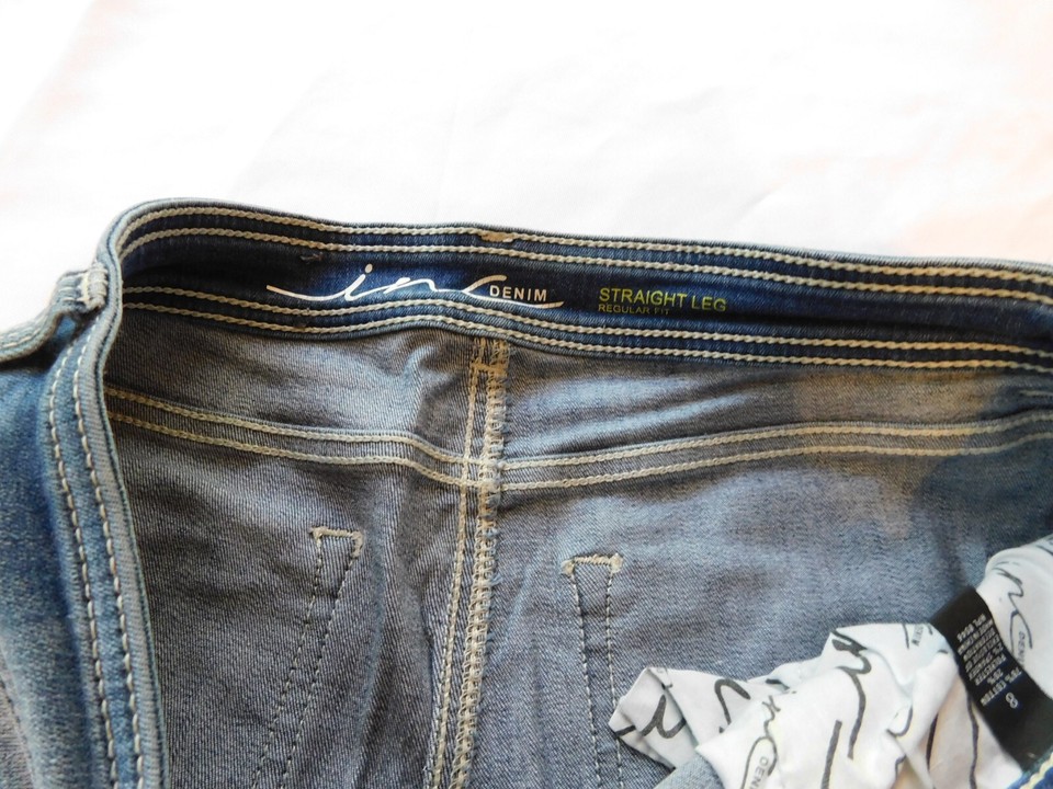 Inc Denim ladies women's Denim jeans Blue Straight Leg Regular Fit Size ...