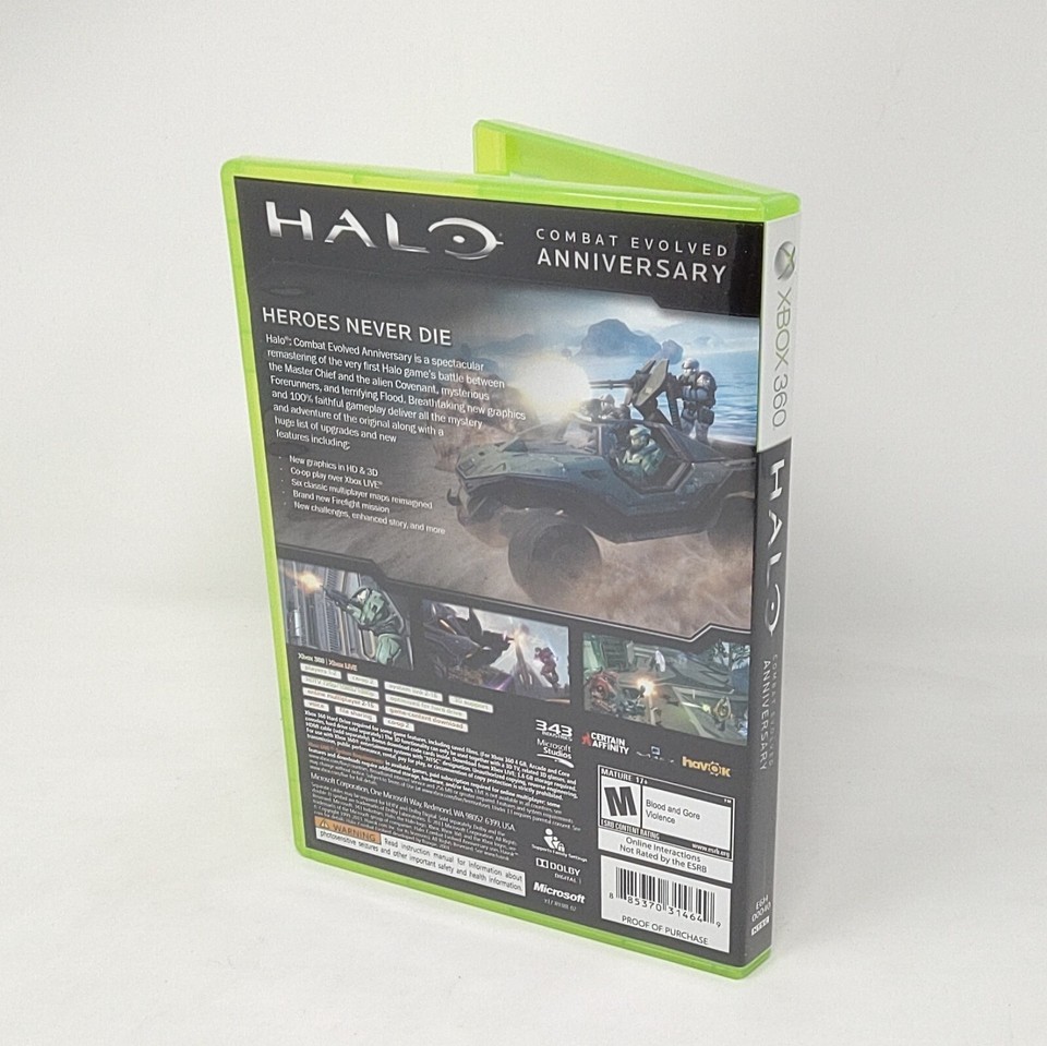 Halo: Combat Evolved -Anniversary Edition Case and Cover Insert ONLY ...