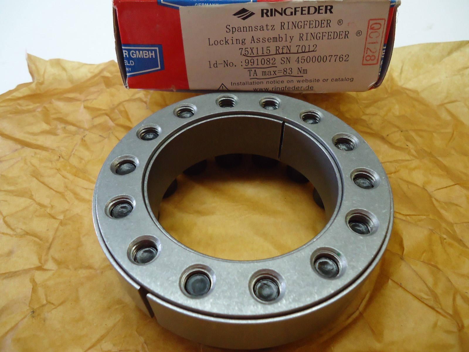 Ringfeder 991082 Locking Assembly 75 x 115 RfN 7012 "New" | eBay
