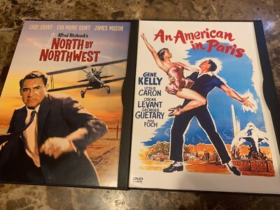 An American in Paris Gene Kelly DVD & North By Northwest Cary Grant DVD ...