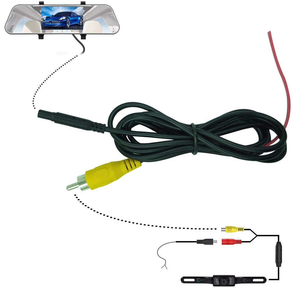 YQMAJIM Backup Camera Video Cable CVBS RCA Male Connector to 4 PIN ...