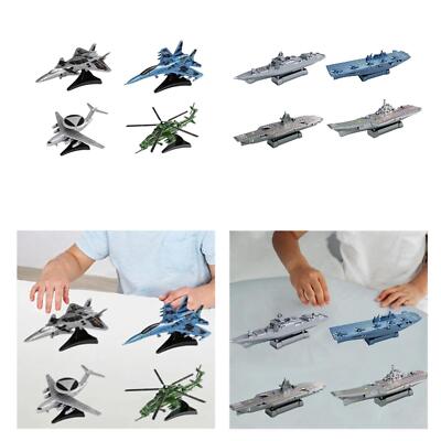 4 Pieces Airplane Model Kit to Build 4D Model Kit Desk Decor DIY ...