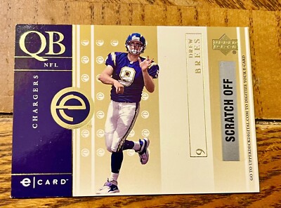 2001 Upper Deck Drew Brees E Card Rookie RC #EDB CHARGERS - FREE ...