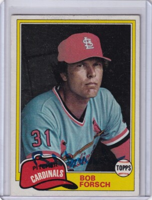1981 TOPPS #140 BOB FORSCH HAND SIGNED AUTOGRAPH ST. LOUIS CARDINALS ...