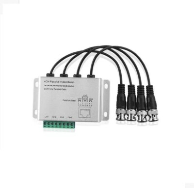 4CH Passive HD Video Balun transceiver BNC RJ45 UTP Cable Converter | eBay