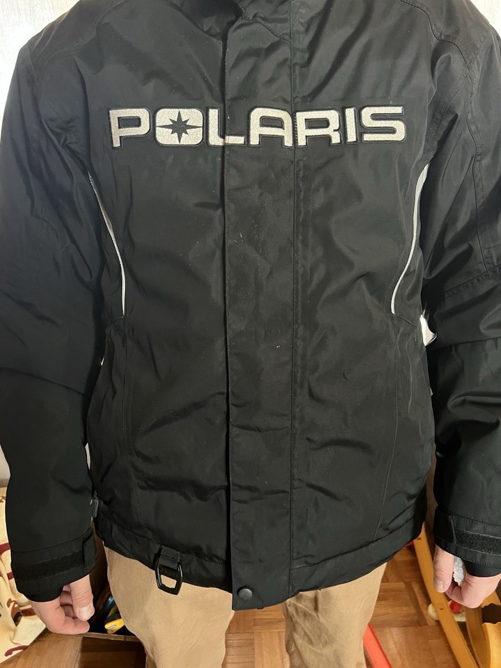 286501503 NOS POLARIS UNISEX JACKET RIPPER BLACK LARGE FULL ZIP WINTER ...