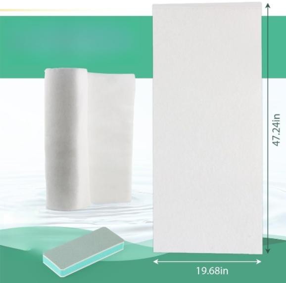50x120cm Aquarium Filter Pad Polyester Fiber with Polishing Brush for ...