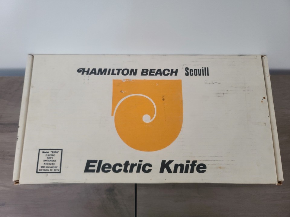 Vtg NOS Hamilton Beach Scovill Electric Knife Switchblade Avocado W ...