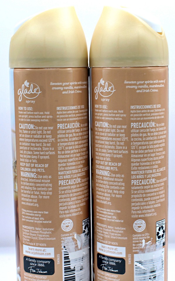 2 Count Glade Spray Limited Edition MARSHMALLOW IRISH CREAM - BUY MORE ...