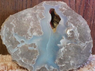 1.6 pound geode from the Vale OR, formation. one half. beautiful piece ...