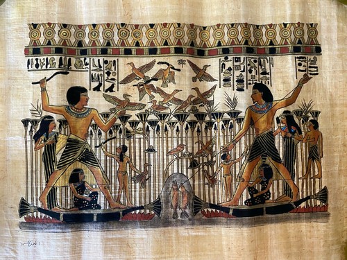 Modern Egyptian Papyrus Scroll -- artist signed | eBay