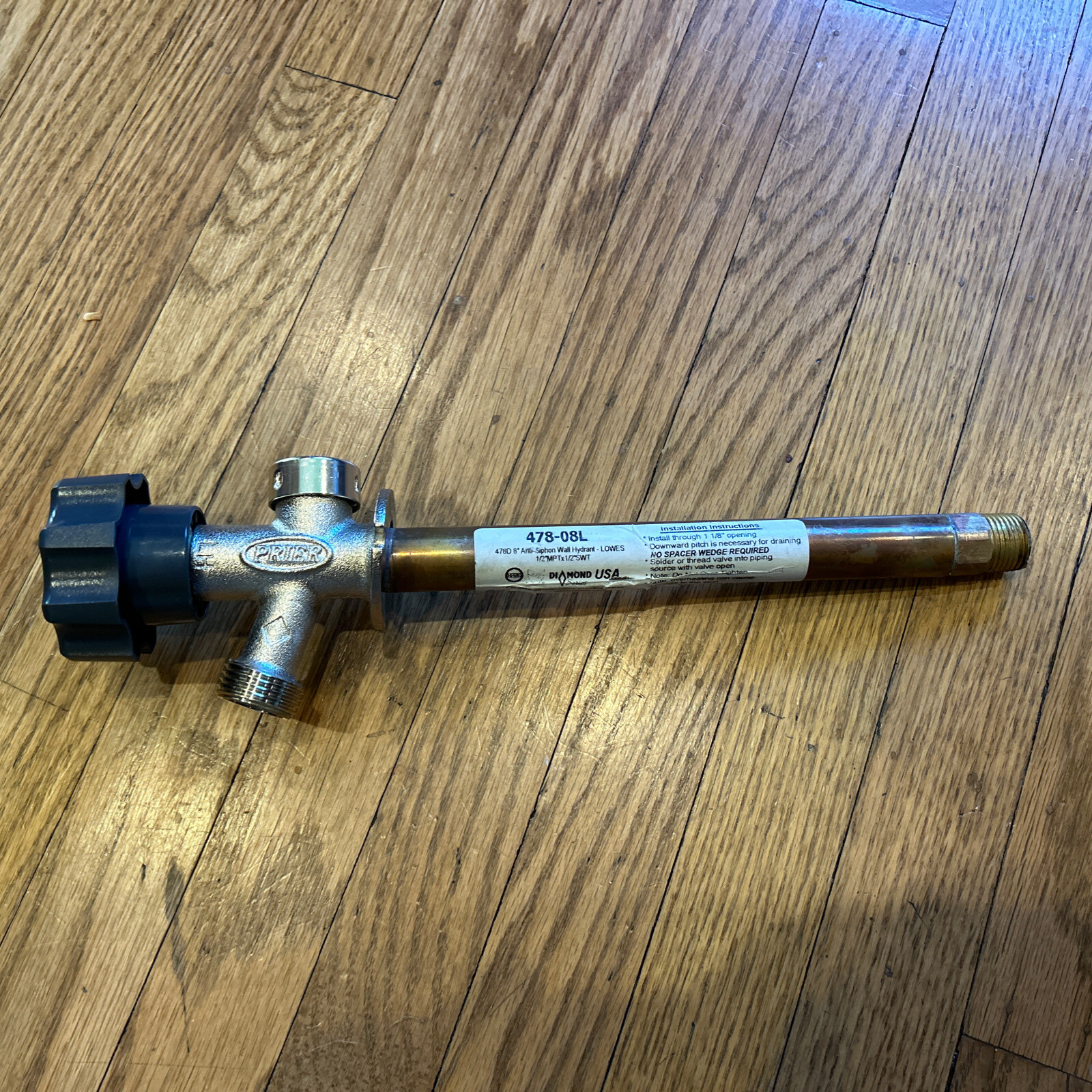 PRIER Frostproof Anti-Siphon Wall Hydrant - 8" (478-08) for sale online ...