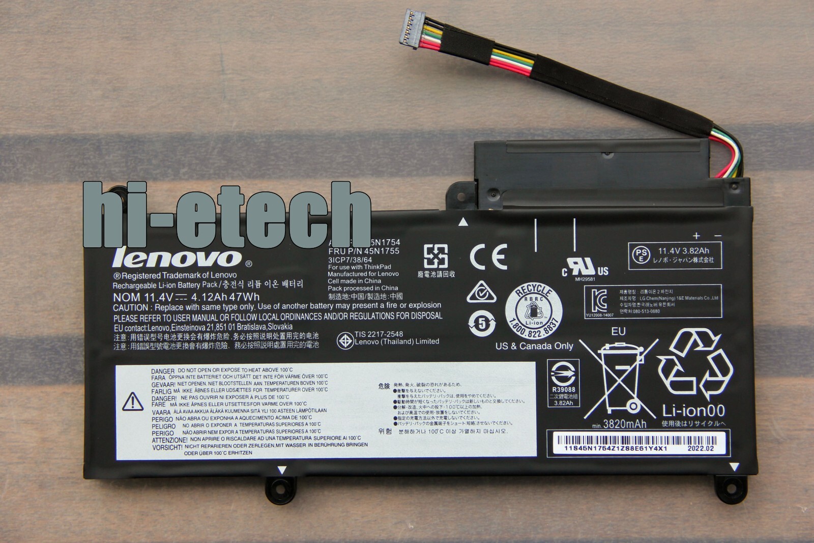 Genuine 45N1754 45N1755 Battery for Lenovo ThinkPad E450 E450C E455 ...