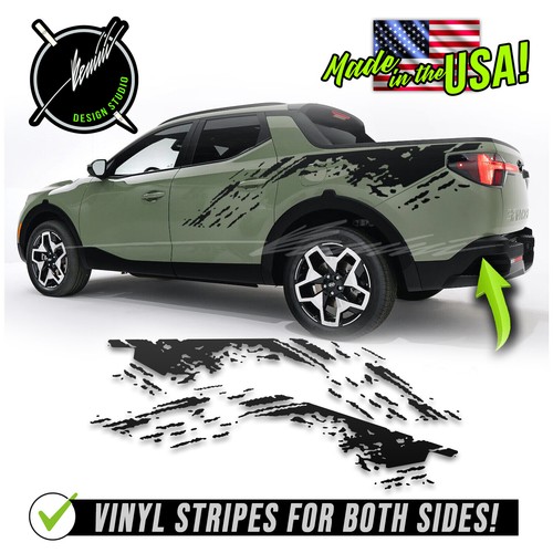 Side Mud Splash Bed Racing Stripes Decals 1 Fits 2022 &up Hyundai Santa ...