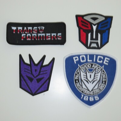 TRANSFORMERS PATCH SET OF (4) PREMIUM QUALITY EMBROIDERED PATCHES | eBay