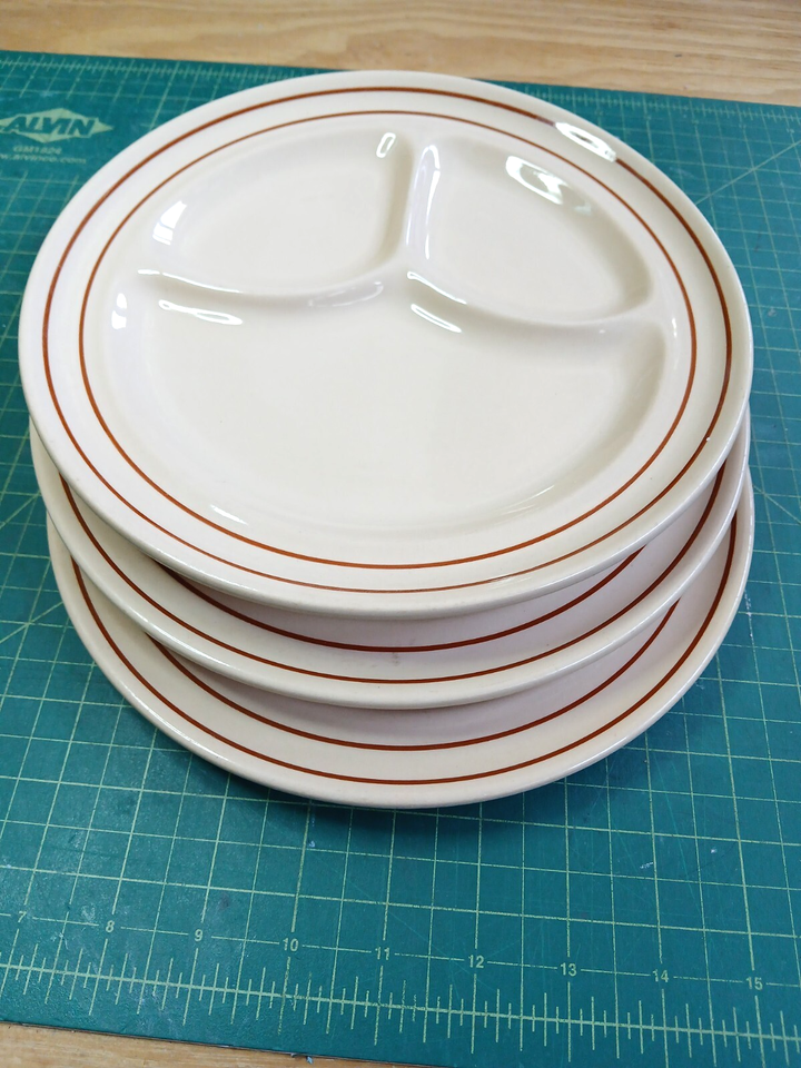 VINTAGE WALLACE DESERT WARE CHINA RESTAURANT 3PC LOT GRILL PLATES 9.25 ...