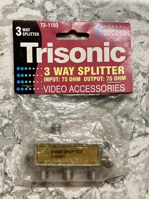 3 Way Splitter - Trisonic #TS-1103 - Contains 2 Screws per Package | eBay