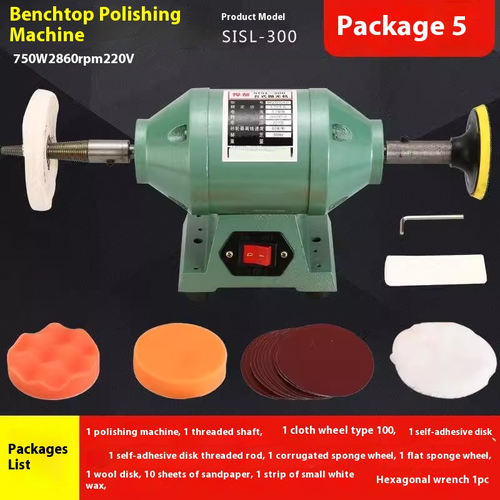 Benchtop Polisher Buffer Grinder Dual Pad 1HP Buffer Polishing Grinder ...