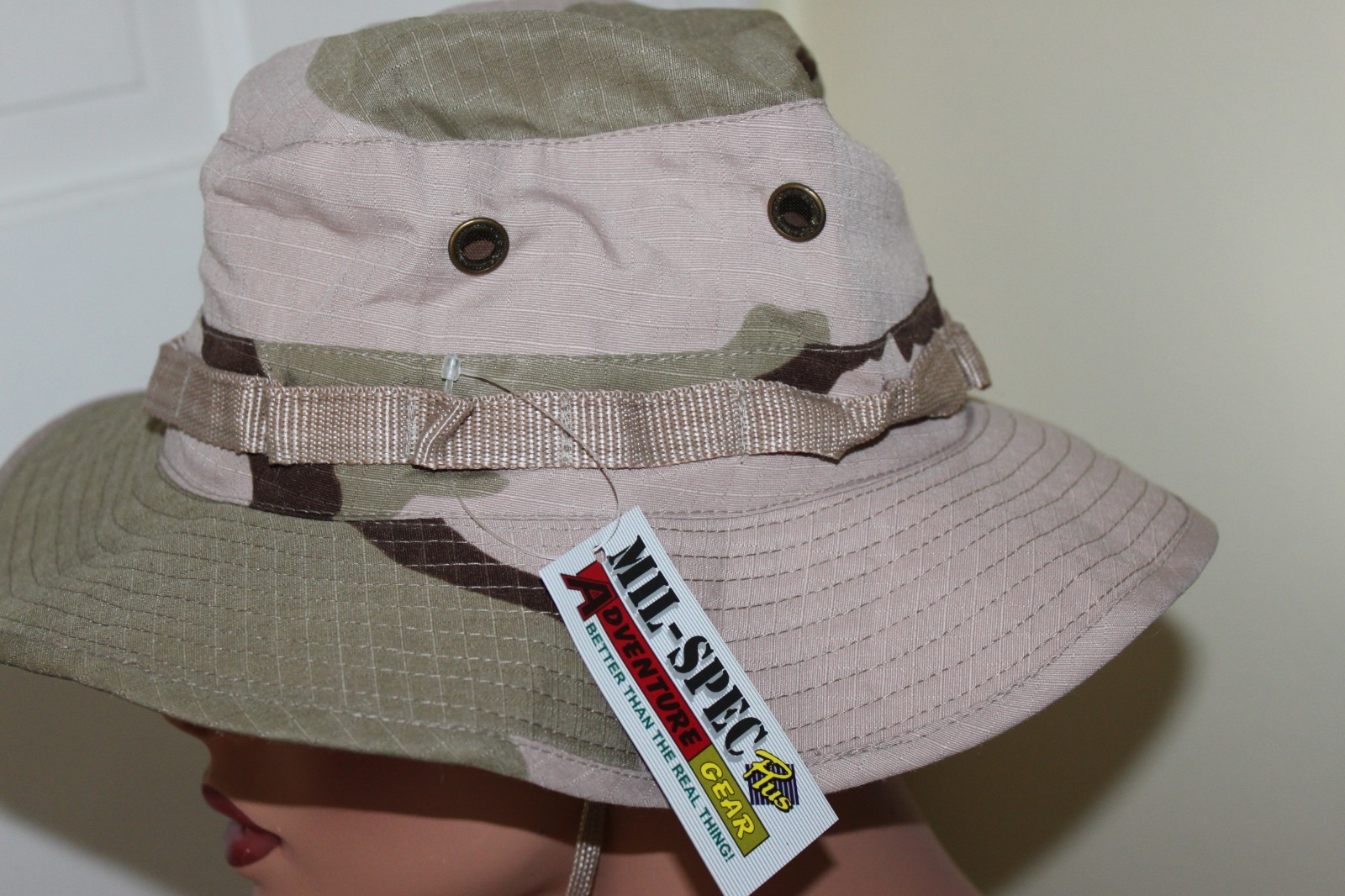 TWO (2) MIL-SPEC 3-COLOR TRI-COLOR DESERT CAMO BOONIE SUN HAT SIZE 7 ...
