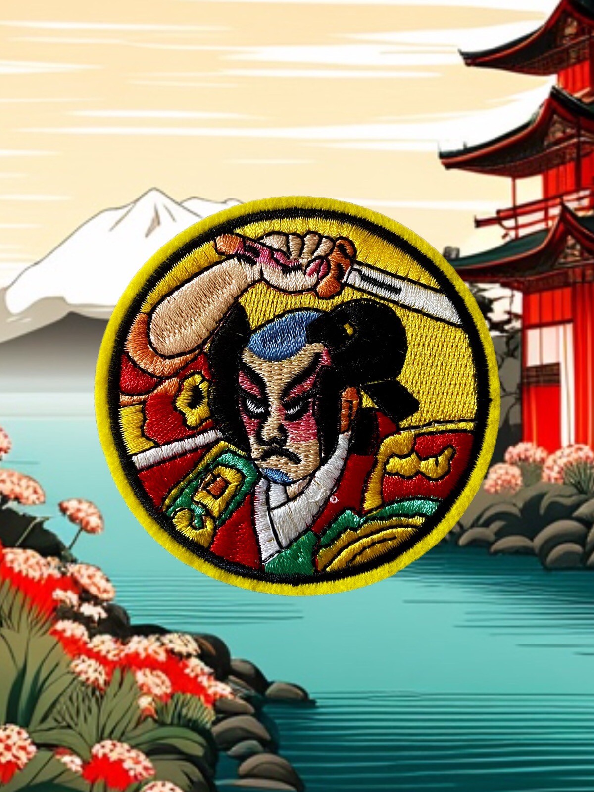 Ukiyo-e Ninja Embroidered Iron On Patch 3.2" x 3.2" FREE SHIPPING | eBay