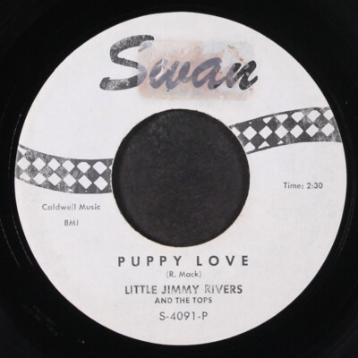 LITTLE JIMMY RIVERS & TOPS: puppy love / say you love me SWAN 7" Single ...