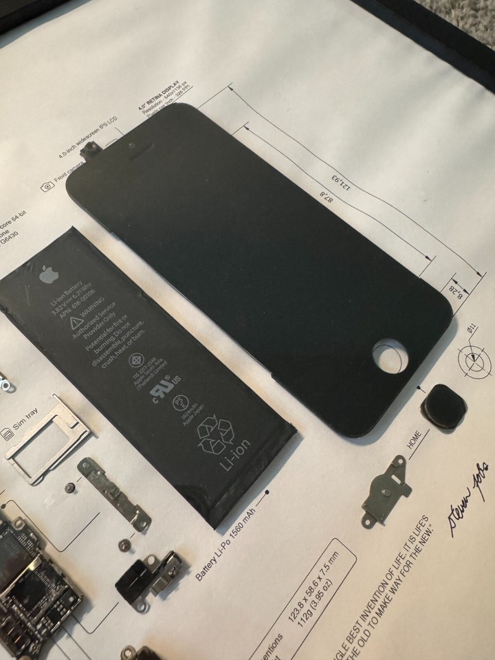 Deconstructed Apple iPhone 5S Teardown Tech Art Frame Best Gift for ...