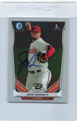 2014 Bowman Chrome #BCP11 Jake Barrett Diamondbacks Signed Auto *F7865 ...